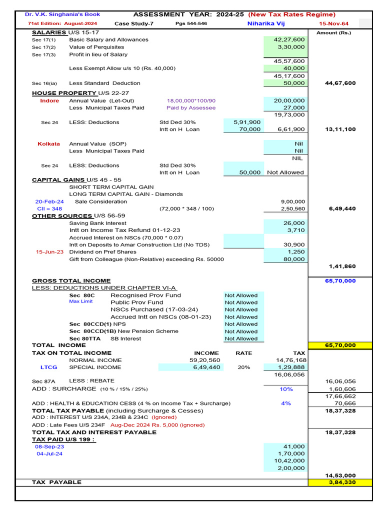 New-Cals-Case-7 | PDF | Capital Gain | Taxes