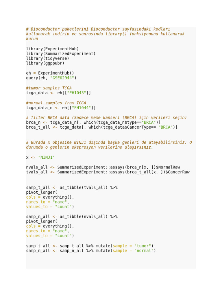 Bioconductor ExperimentHub SummarizedExperiment | PDF | Neoplasms | Cancer