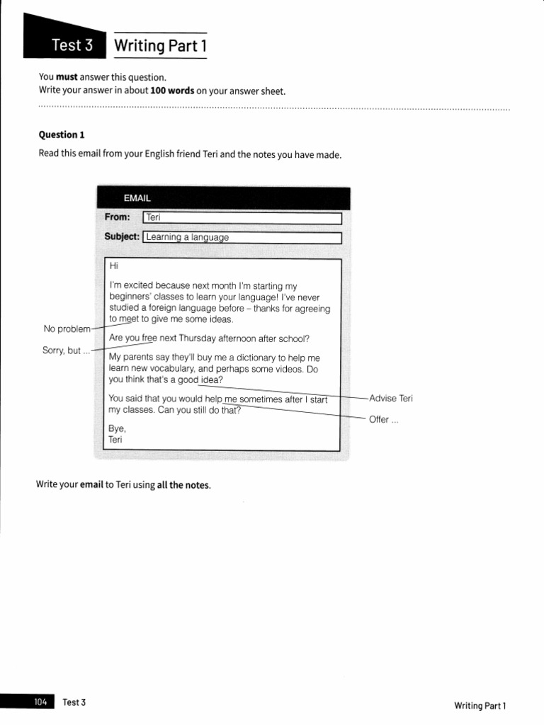 B1 Writing June Exam Students | PDF