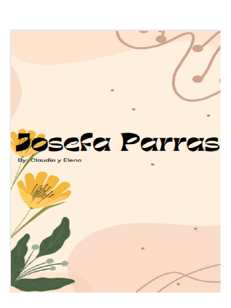 Josefa Parras: Poeta y Escritora Española | PDF