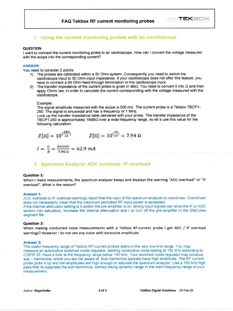 TekBox_Current_RF_Measurements | PDF