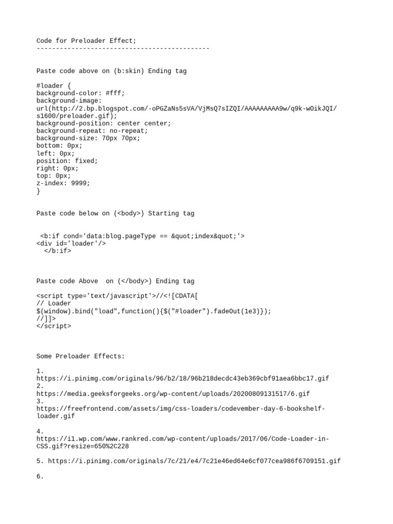 Preloader Efect | PDF