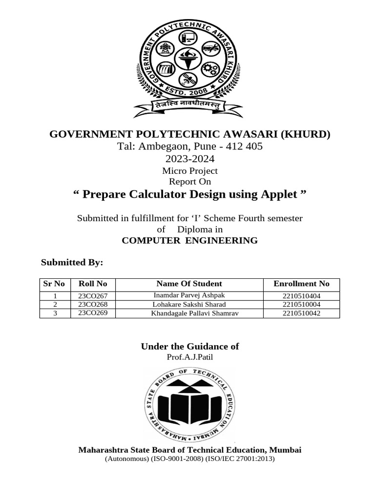 Microproject Starting | PDF | Graphical User Interfaces | Arithmetic