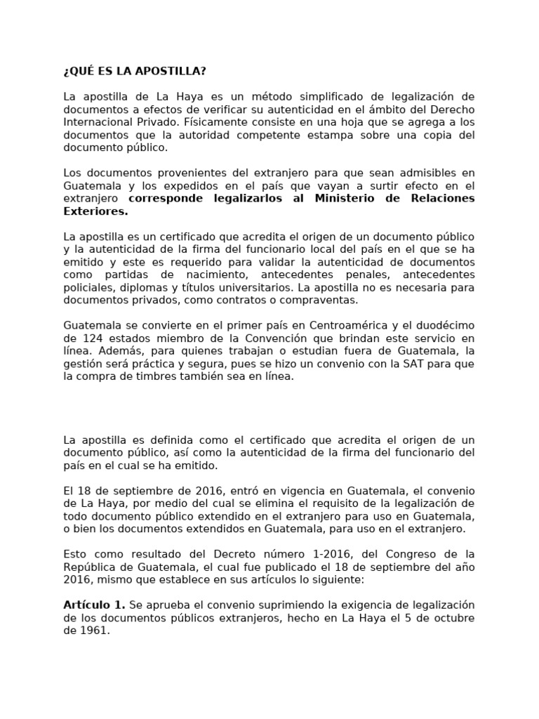 La Apostilla | PDF | Gobierno