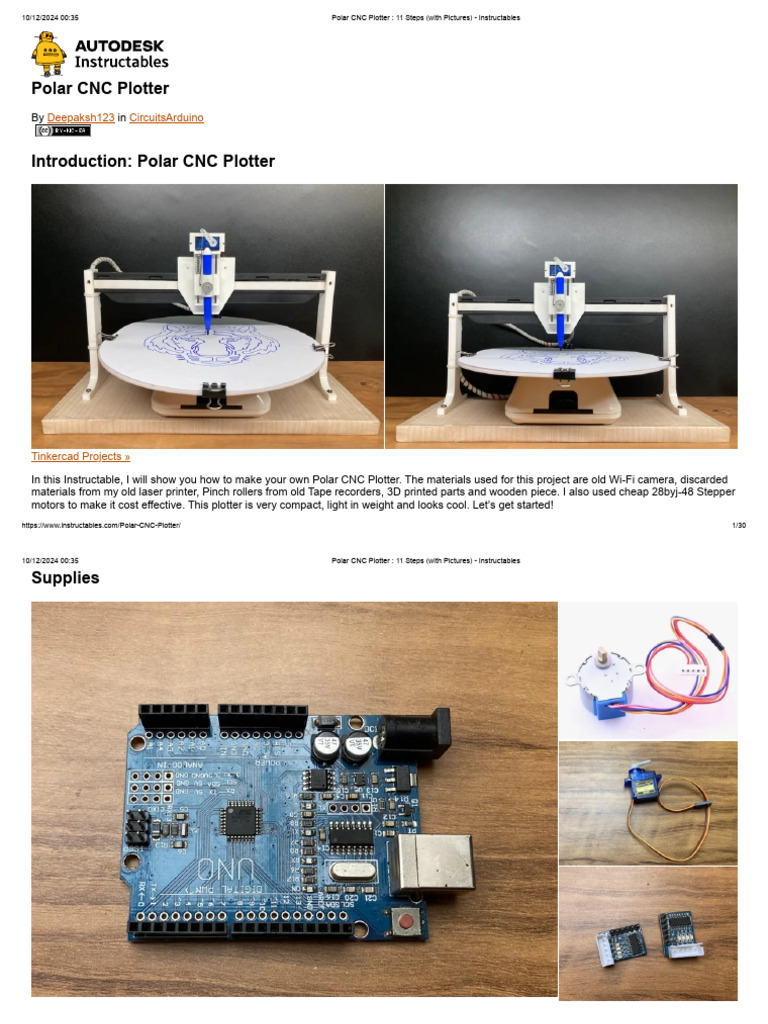 Polar CNC Plotter - 11 Steps (With Pictures) - Instructables | PDF | Computer File | Numerical ...
