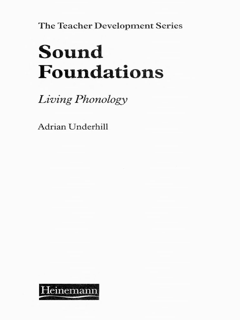 Sound Foundations Living Phonology | PDF