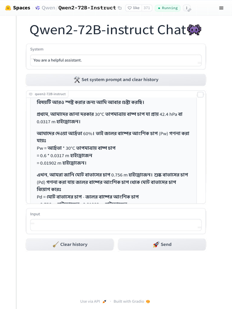 Qwen2 72B Instruct - A Hugging Face Space by Qwen | PDF