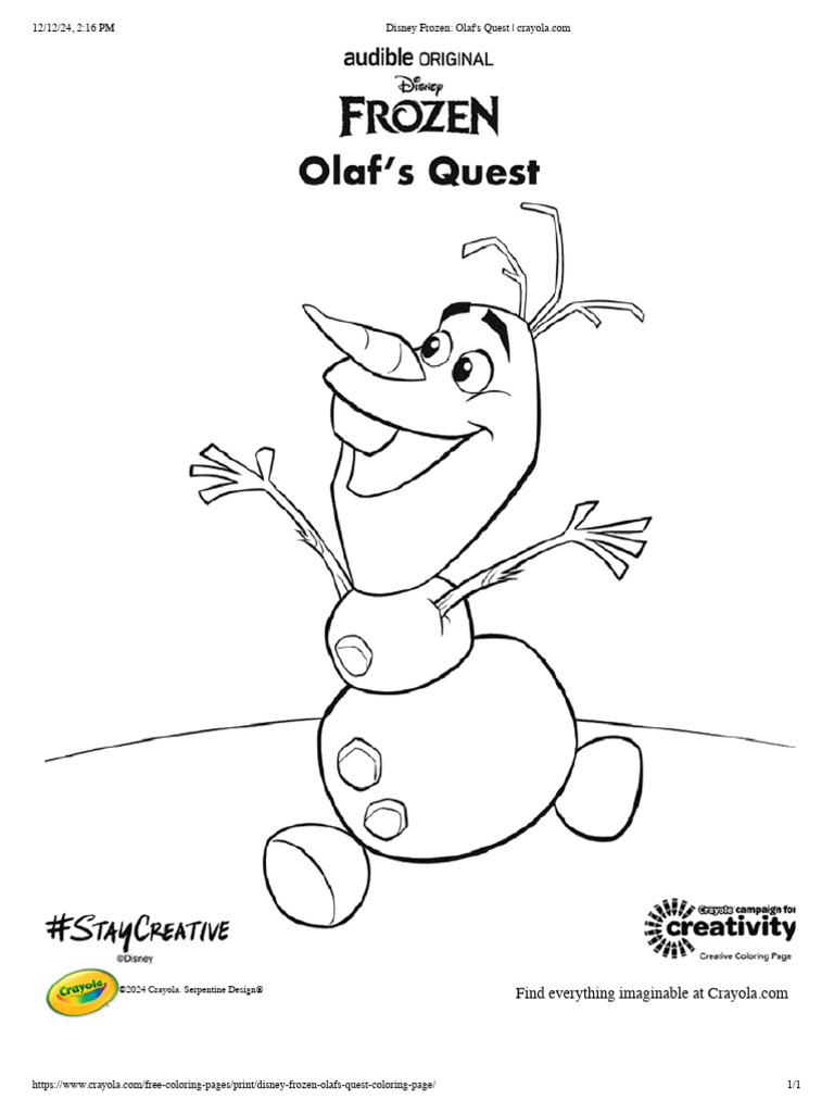 Disney Frozen - Olaf's Quest | PDF