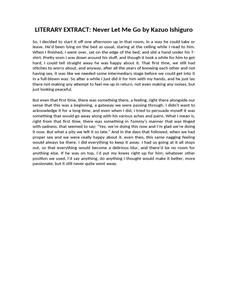 Analysis of "Never Let Me Go" Extract | PDF