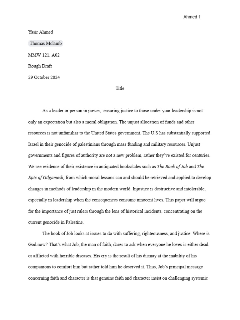 Yasir MMW Final Draft | PDF | Justice | Crime & Violence