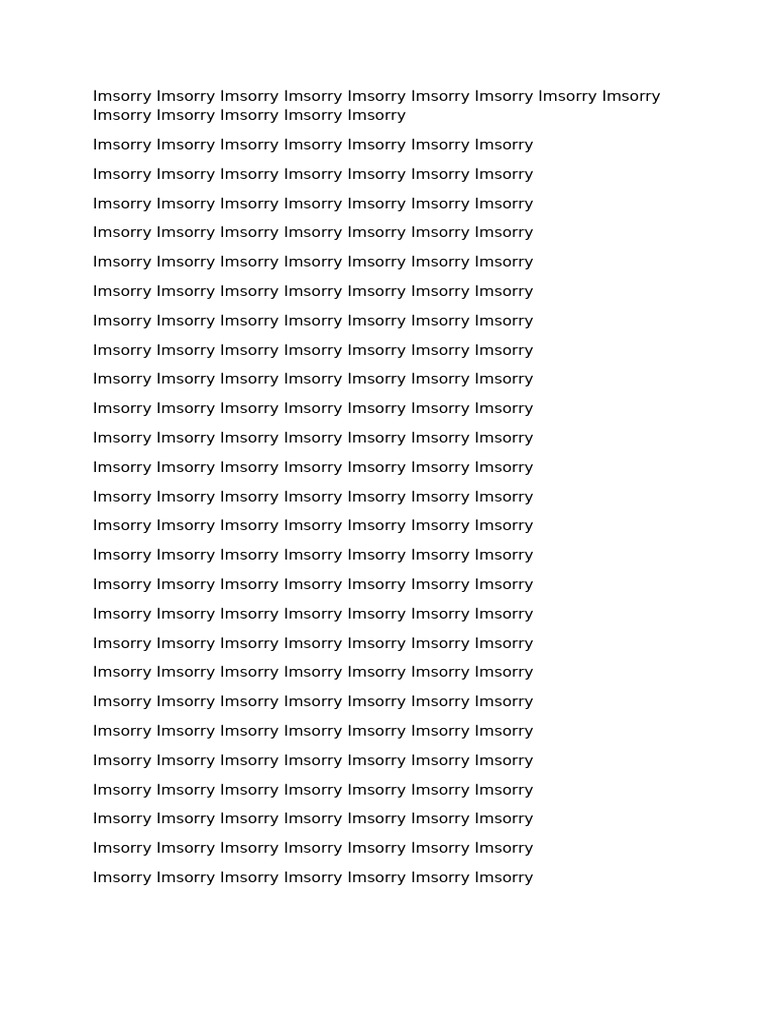 Repeated Apologies Document | PDF