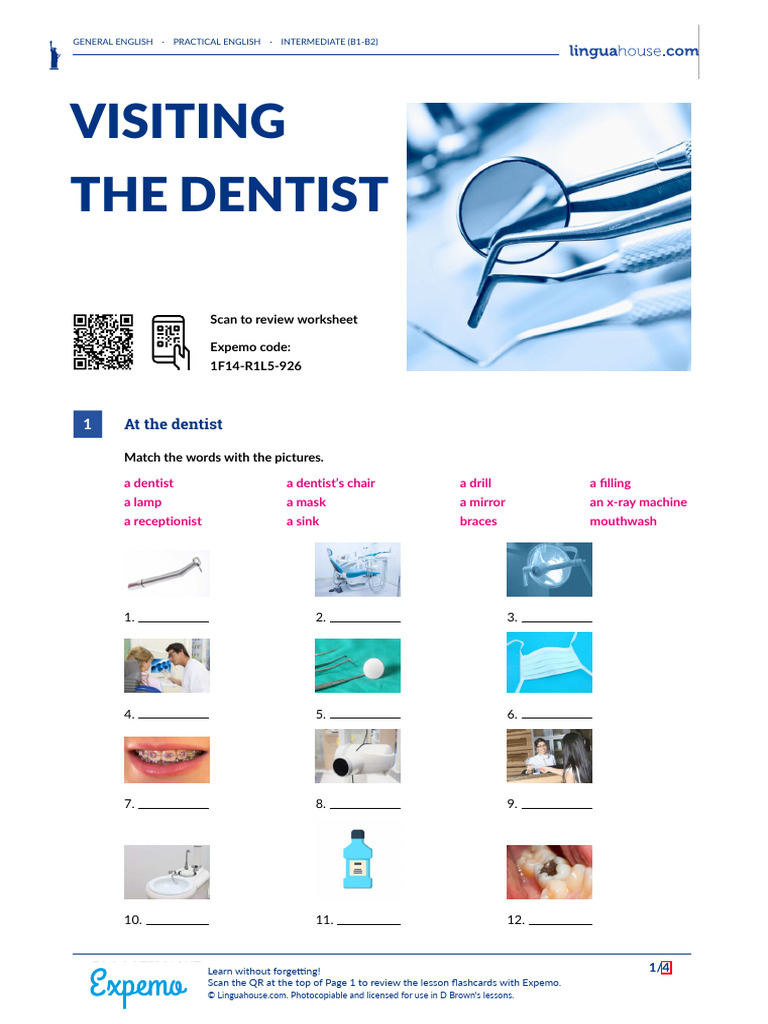 visiting-the-dentist-american-english-student-B1-B2 | PDF | Dentistry | Dentist
