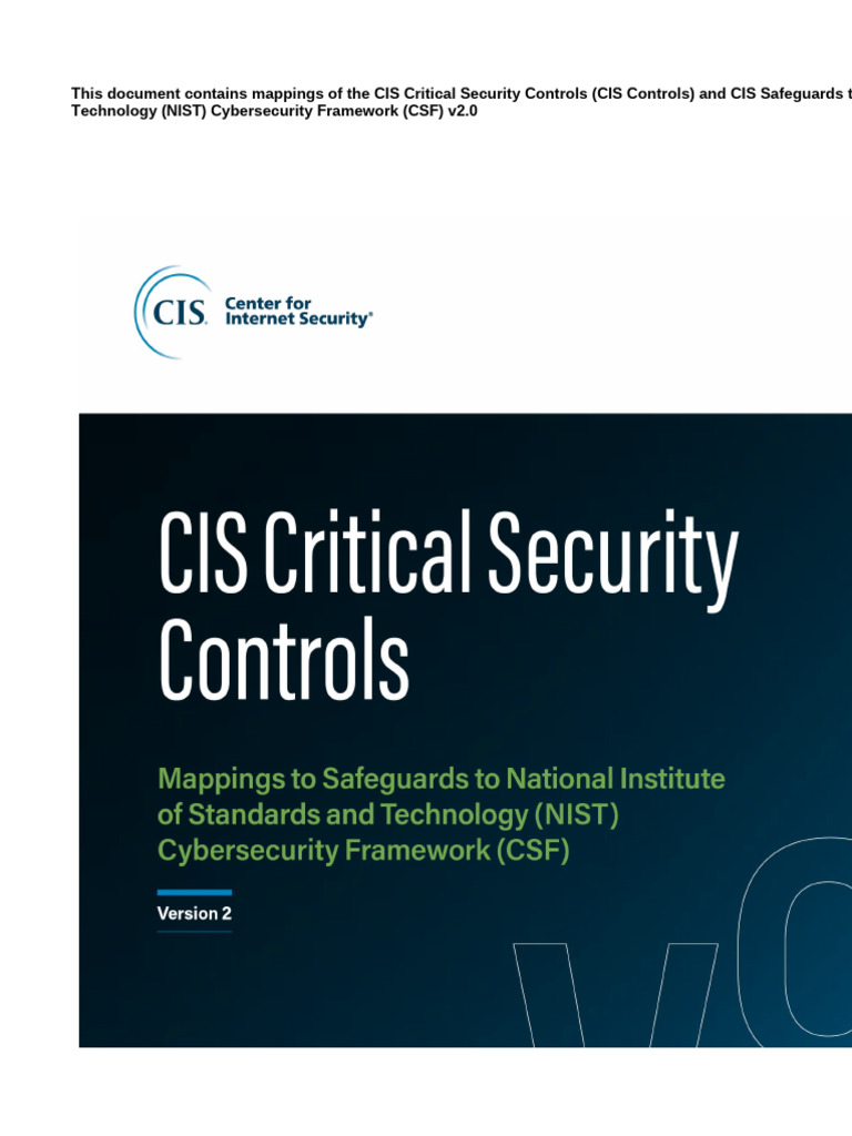 CIS Controls v8 Mapping To CSF 2.0 February 2024 | PDF | Information ...