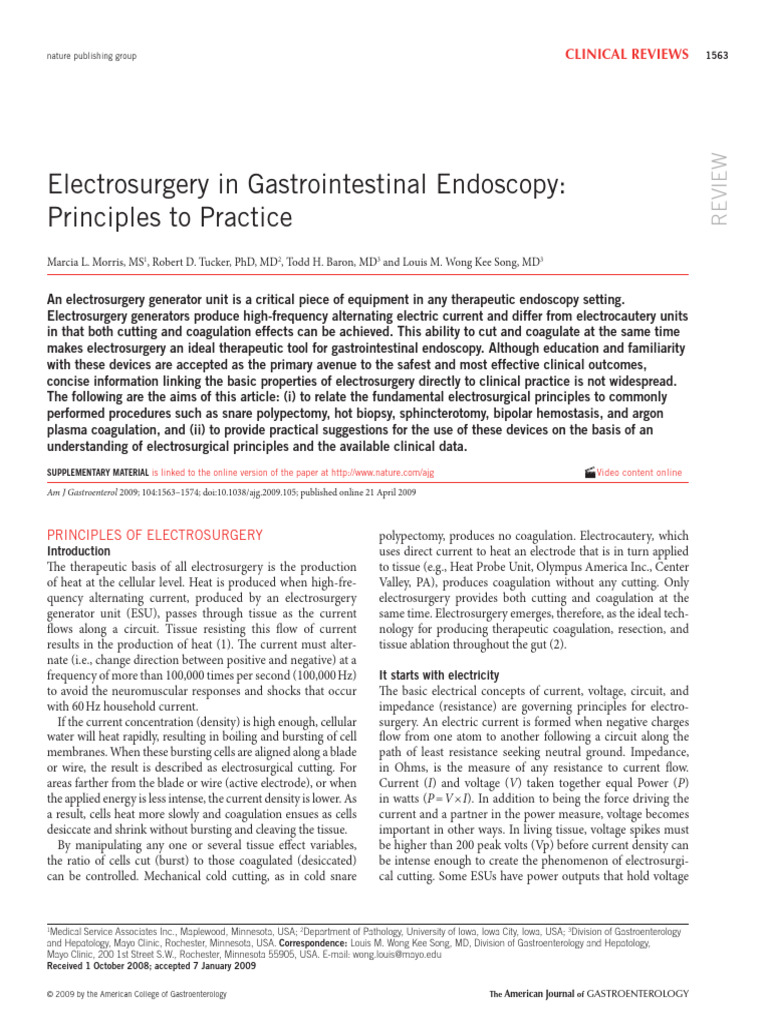 Electrosurgery in Gastrointestinal Endoscopy_Principles to Practice ...
