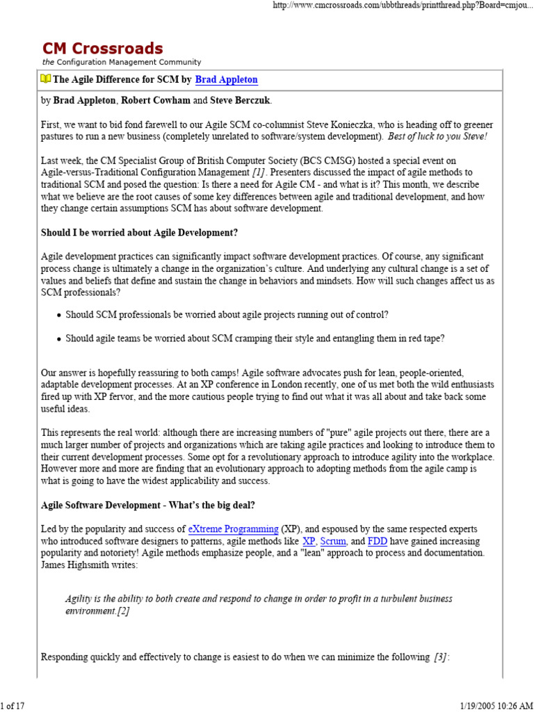 EAFIT.scm.the Agile Difference for SCM | PDF | Agile Software Development | Software Development ...