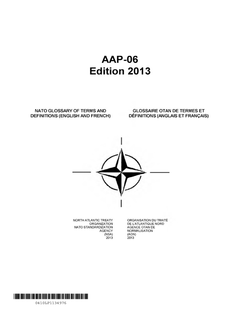 NATO AAP-06 Glossary 2013 Edition | PDF | Neutron