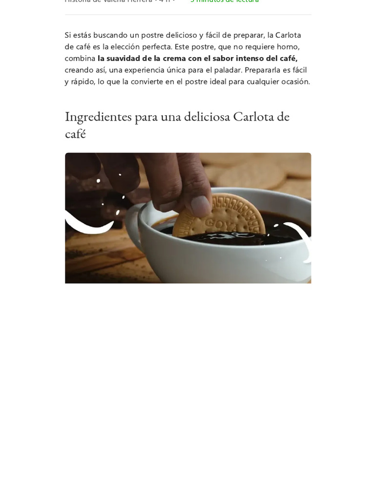 Aprende a hacer esta Carlota de Café sin horno, la tarta fría del ...