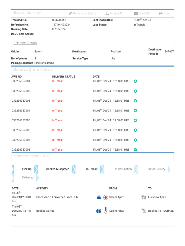 DTDC Global Tracking - DTDC Global | PDF | Freight Transport