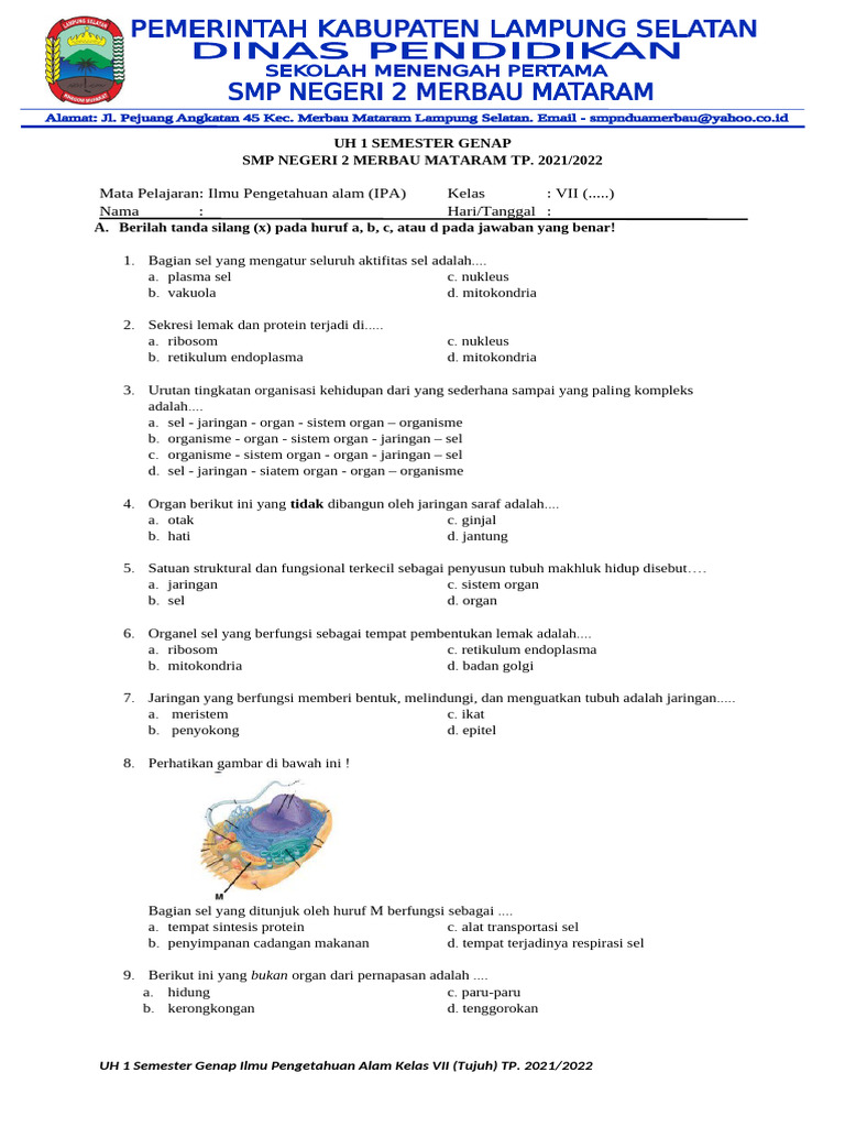 Soal IPA Kelas VII Semester Genap | PDF