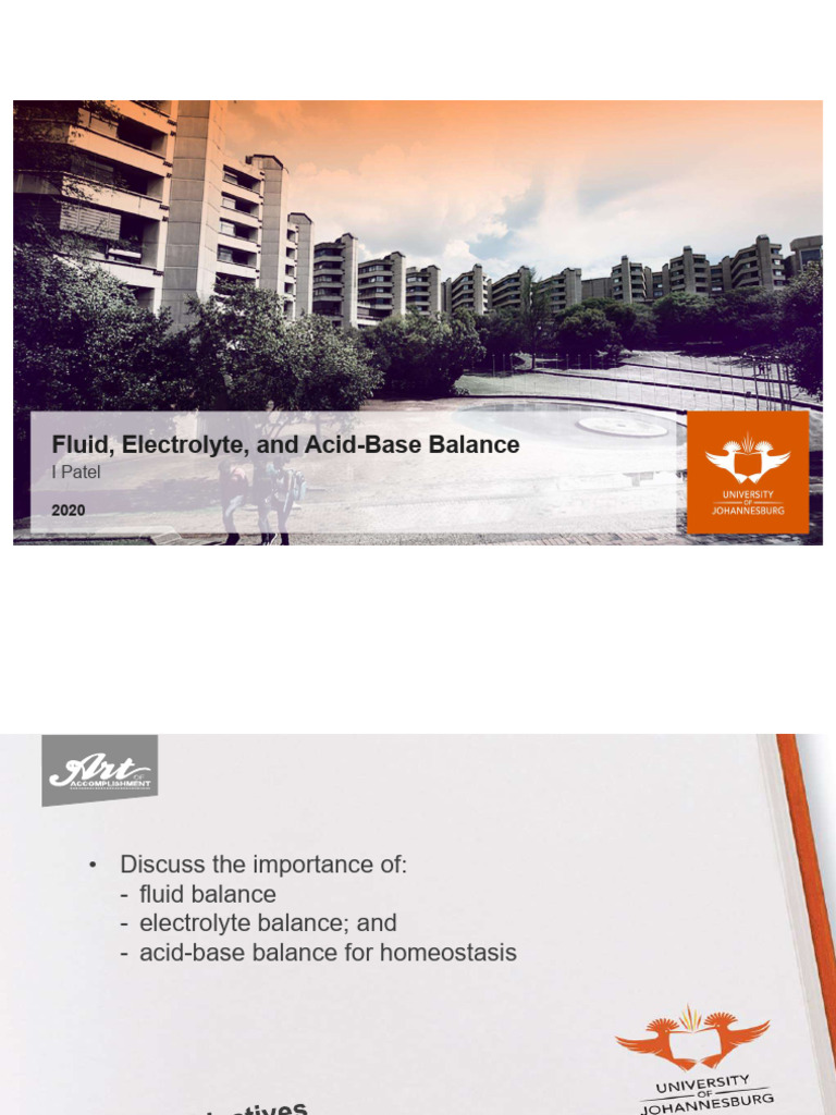 Fluid_Electrolyte and Acid-Base Balance Lecture Slides -Updated | PDF | Homeostasis | Buffer ...