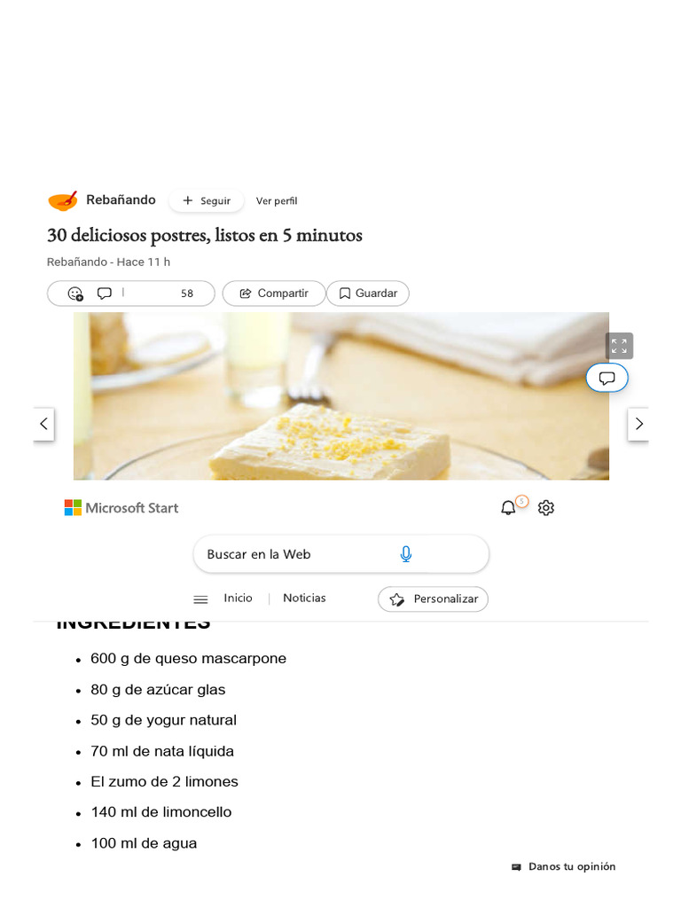 30 Deliciosos Postres, Listos en 5 Minutos1 | PDF | Postres | café