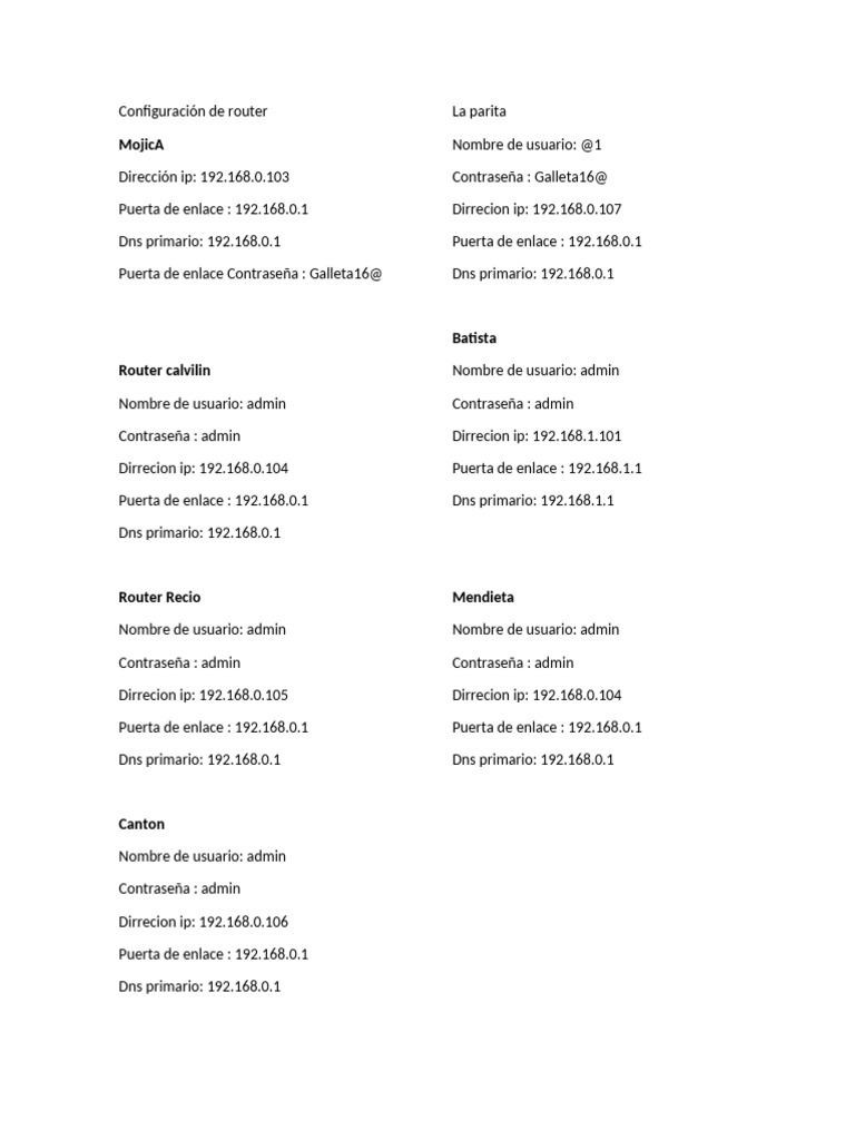 Configuración de Router | PDF