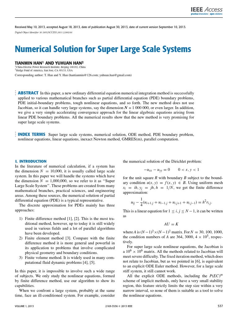 HTM-2013-IEEE | PDF | Partial Differential Equation | Numerical Analysis