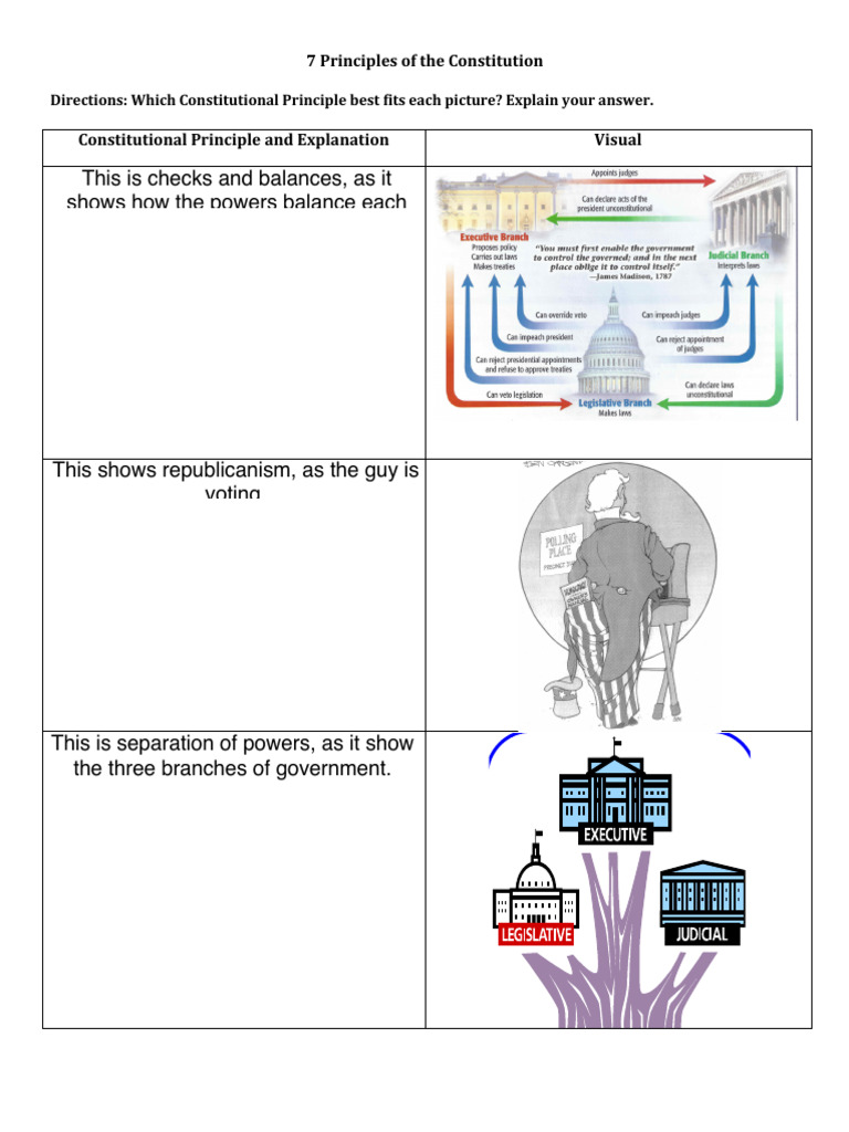 7 Principles of Constitution Examples | PDF | Separation Of Powers ...