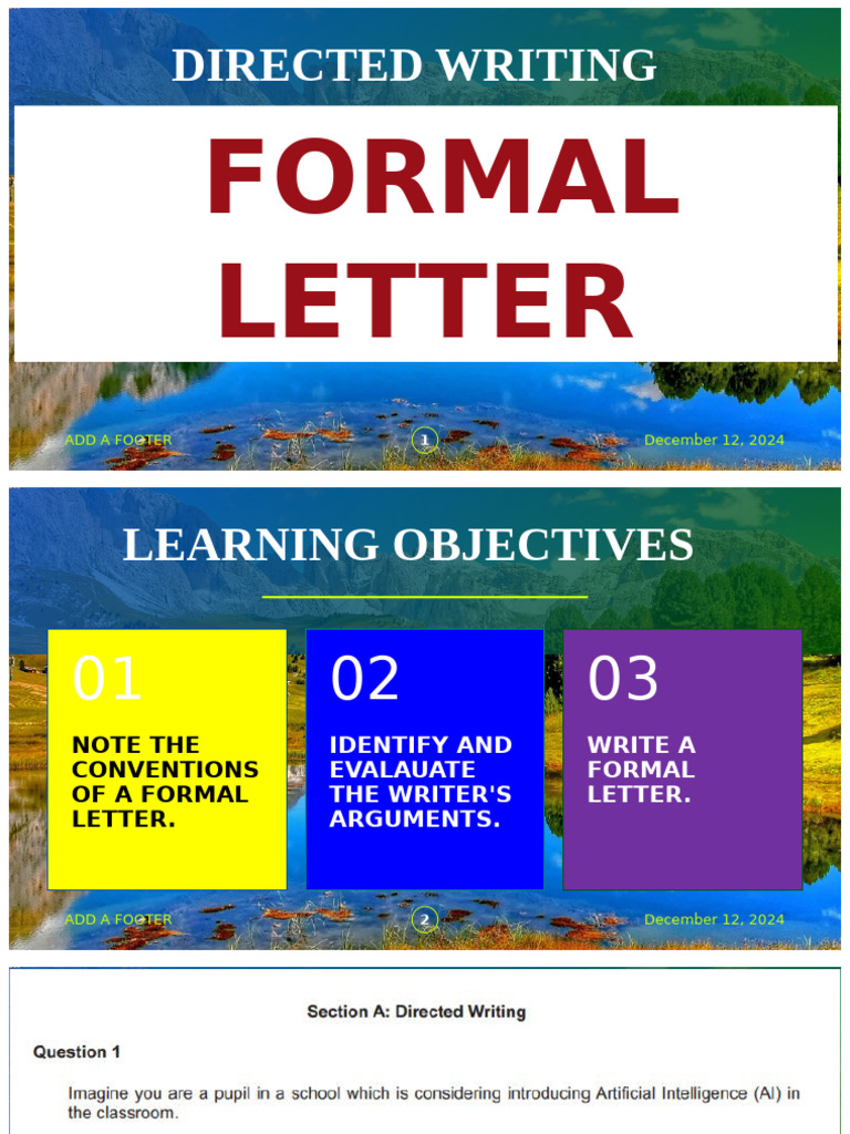 IGCSE Letters and Features - Copy | PDF