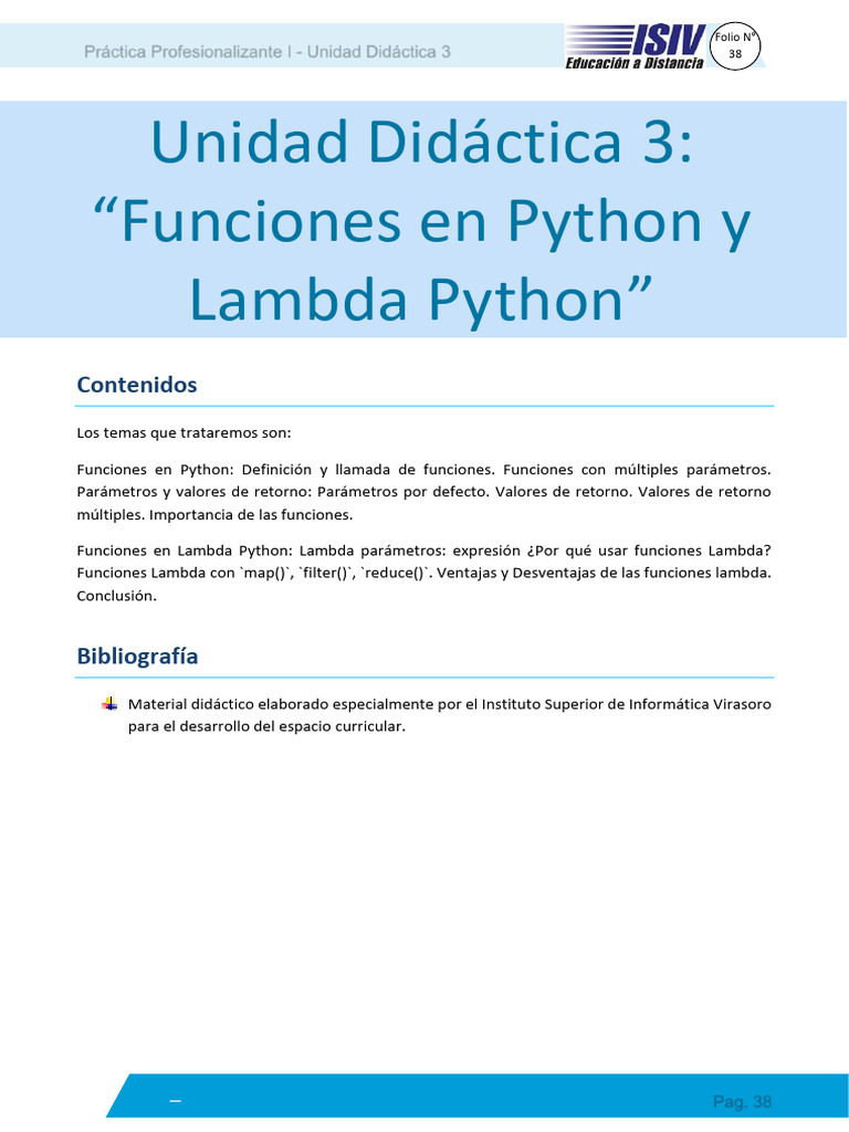 Unidad Didáctica 3 | PDF | Python (lenguaje de programación) | Función ...