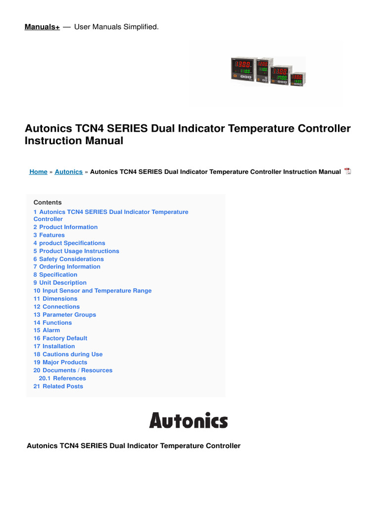 tcn4 Series Dual Indicator Temperature Controller Manual | PDF | Parameter (Computer Programming ...