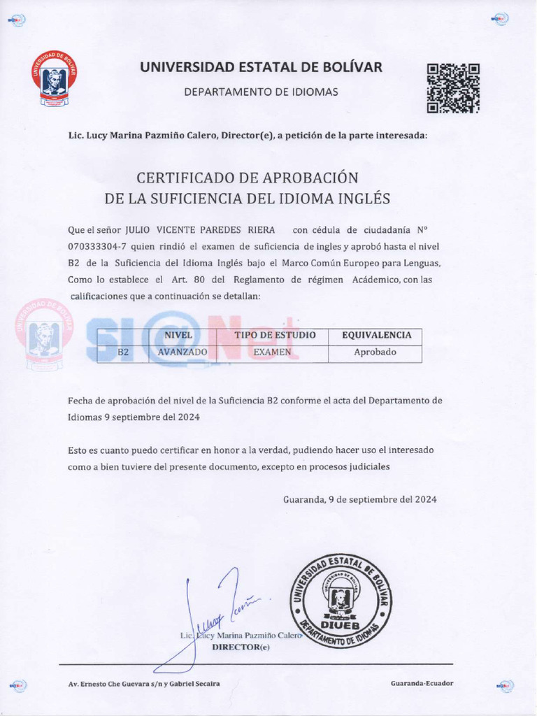 B2 Certificate Compressed | PDF