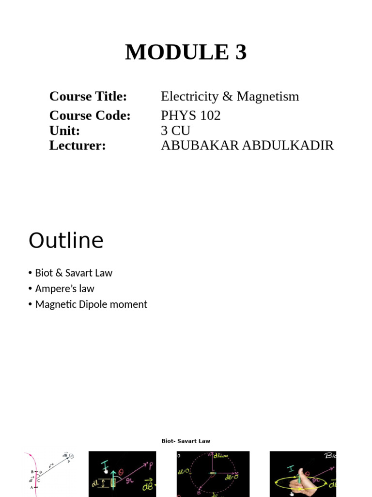 PHY 102 Module 3 | PDF