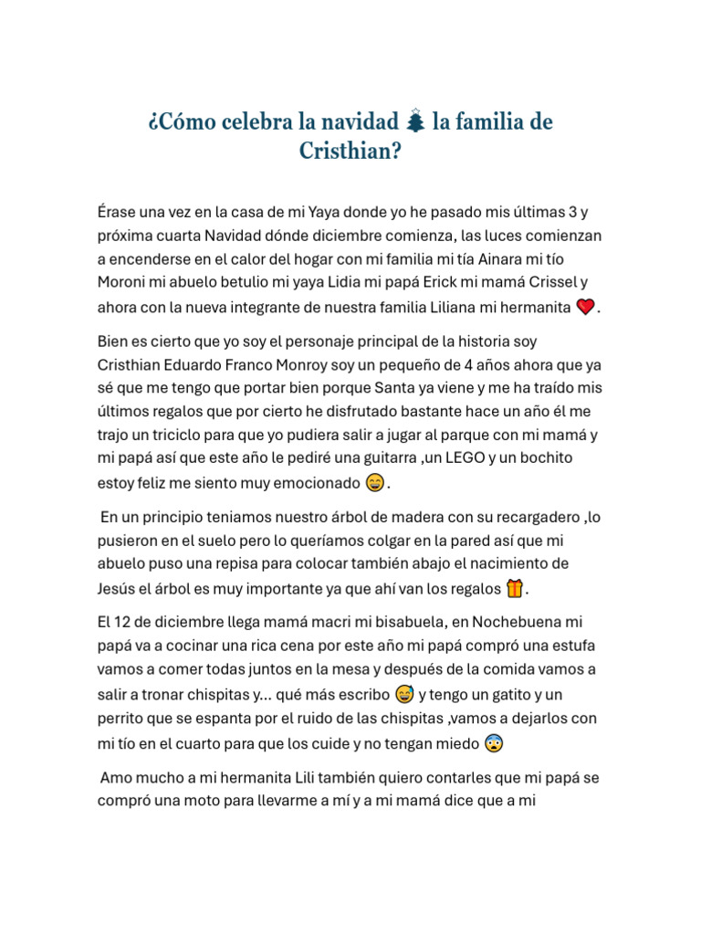 Navidad Cristhian | PDF