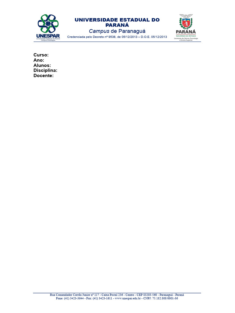 Template Atividade.docx | PDF