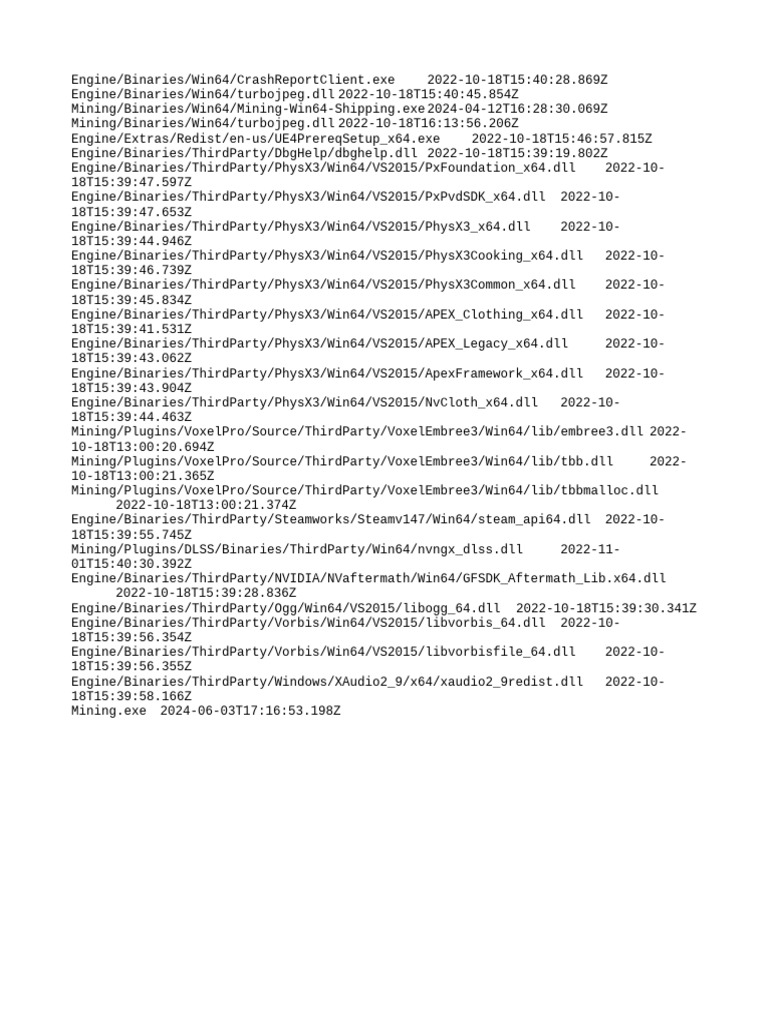 Manifest_NonUFSFiles_Win64 | PDF