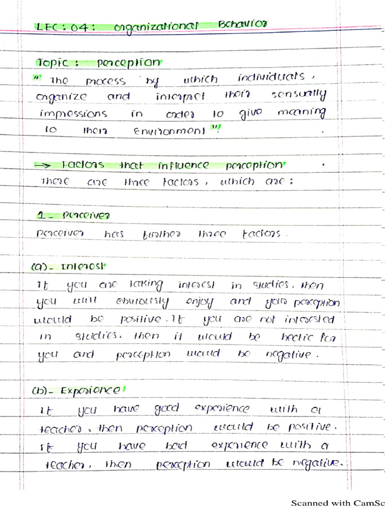 lecture 4 perception | PDF