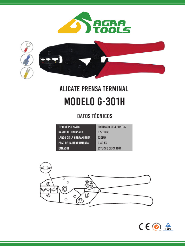 Ficha Tecnica Agra Tools G-301H | PDF