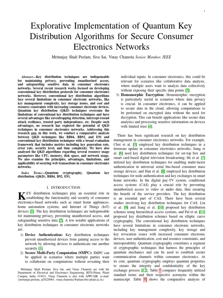 Explorative Implementation of Quantum Key Distribution Algorithms | PDF | Cryptography ...