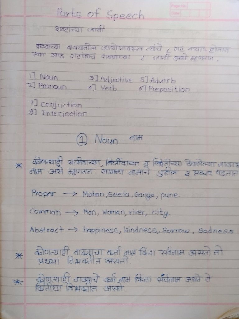 N.v.C.C. Class Part of Speech | PDF