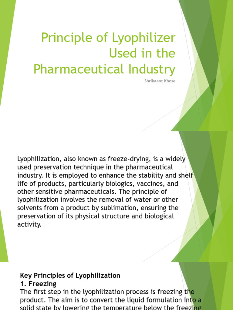 Principle of Lyophilizer | PDF | Chemistry | Phases Of Matter
