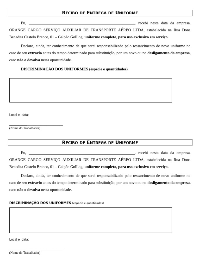 Recibo Entrega Uniforme 1 Pdf
