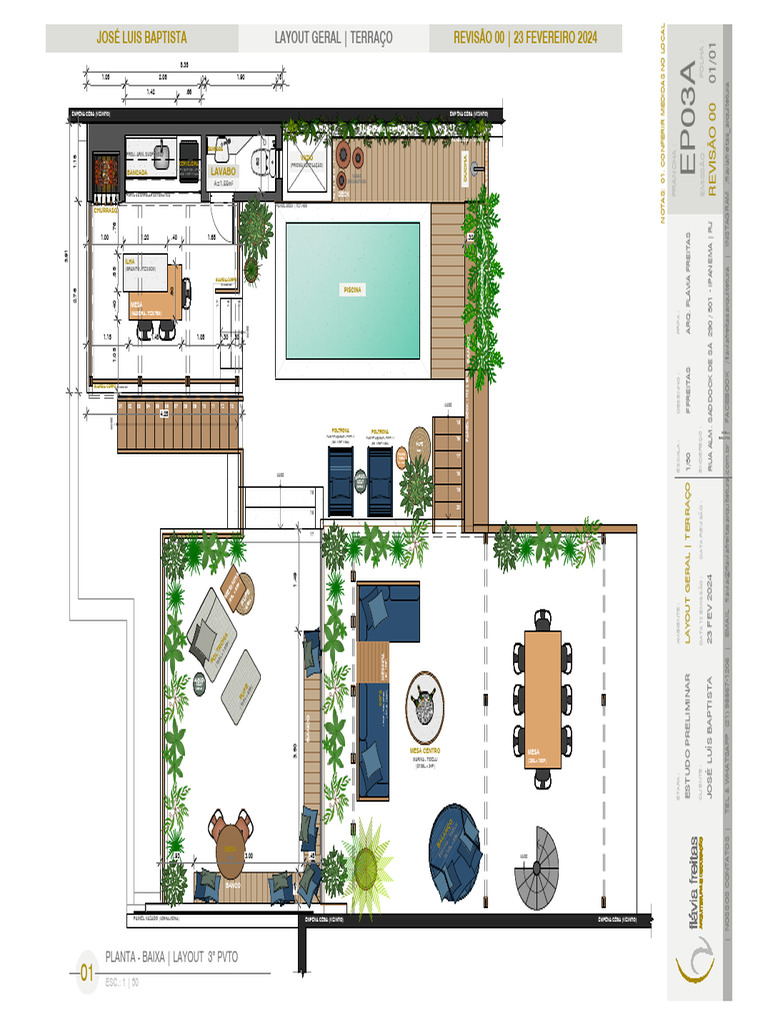 JL - Bapt - Ep03a - Layout Terraço 2 - R00 (22 Fev 24) - Formato A3 | PDF