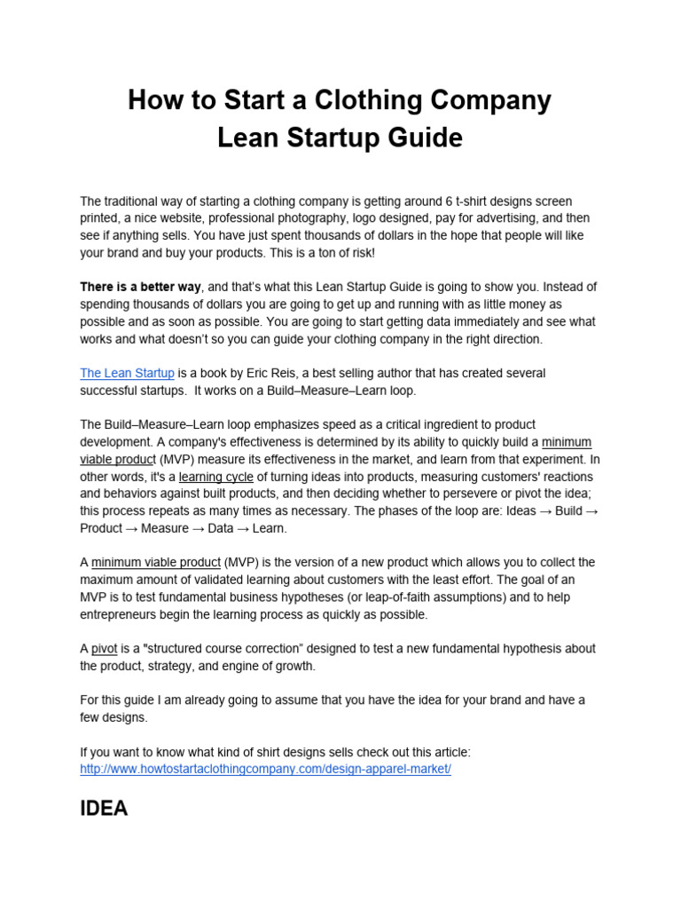 HTSACC Startup Guide | PDF | Search Engine Optimization | Lean Startup