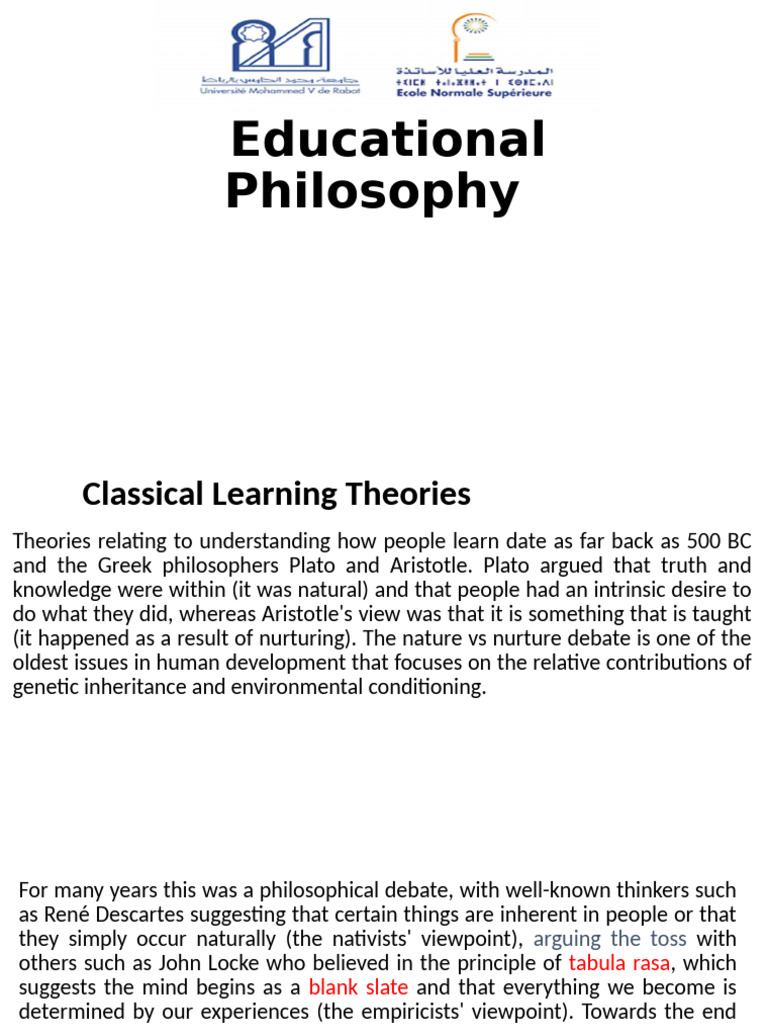 Educational Philosophy | PDF | Liberal Arts Education | Cognitive Science
