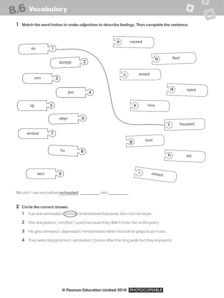 Go Getter 4_Unit 8_ Vocabulary practice | PDF