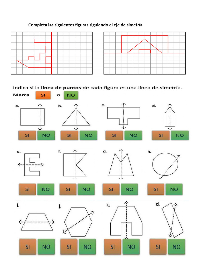 actividad del eje de simetria 1 | PDF