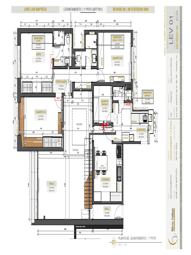 JL.BAPT - LEV01 - LEVANTAMENTO 1°PVTO - R00 (08 FEV 24)_FORMATO A3 | PDF