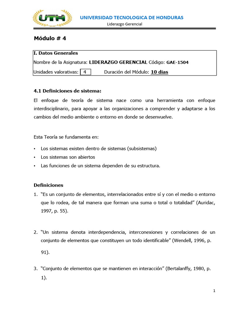 Mapa Conceptual Modulo 4 y 6 | PDF | Liderazgo | Sistema