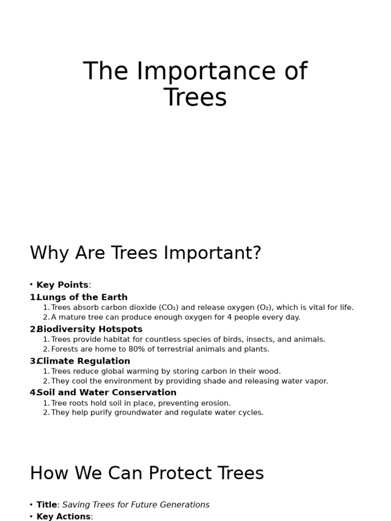 The Importance of Trees | PDF